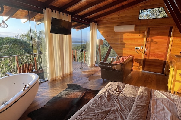 Cabana de Madeira Deluxe, 1 cama queen-size, vista para a montanha | Wi-fi grátis