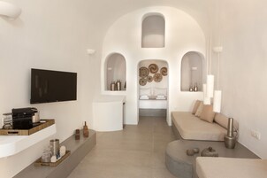 Suite Exclusiva, banheira de hidromassagem grande | Sala de estar | Televisor