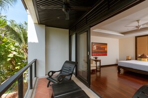 Apartamento Familiar, 2 quartos, vista para o jardim | Varanda