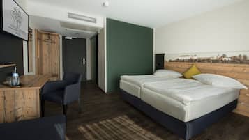 Quarto Duplo Comfort | Secretária, secretária adequada para computadores portáteis