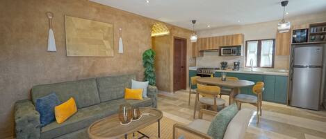 Apartamento tradicional | Área de estar | Smart TV 40 polegadas com canais digitais, TV