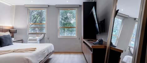 Apartamento superluxo, 2 quartos | 2 quartos, roupas de cama de algodão egípcio, roupas de cama premium