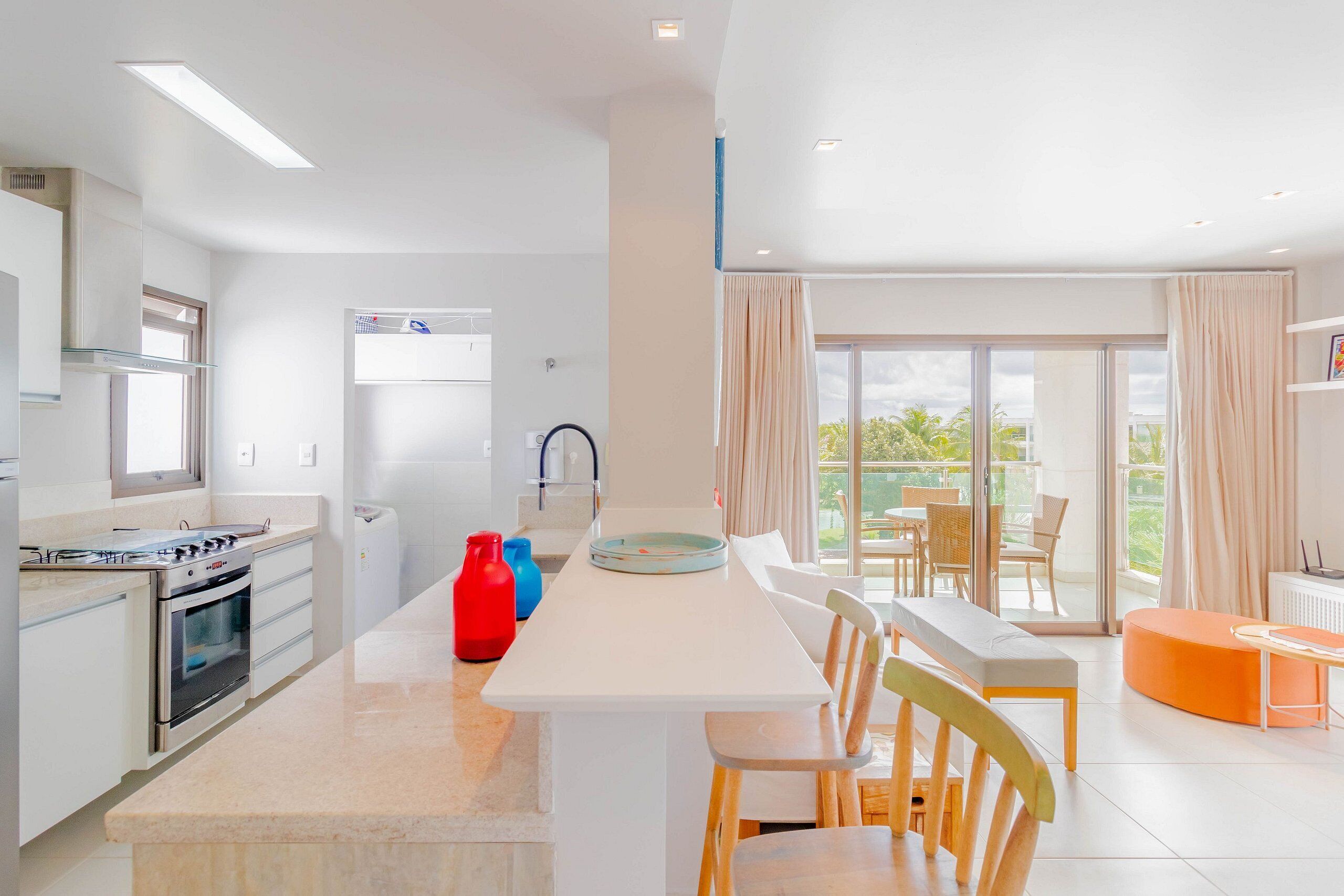 Apartamento | Cozinha privada | Geladeira, micro-ondas, cafeteira/chaleira, liquidificador