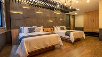 Quarto Duplo Deluxe | Roupa de alta qualidade, edredões de penas