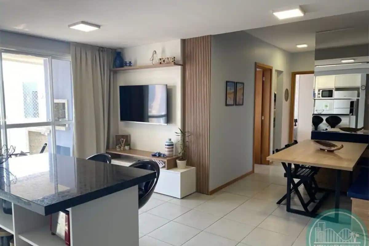 Manhattan Tower - Nautilus Home Club - Penha - SC | Sala de estar | Smart TV 32 polegadas com canais digitais, TV, Netflix