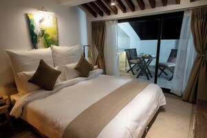Quarto Duplo | Roupa de alta qualidade, camas de colchão viscoelástico 