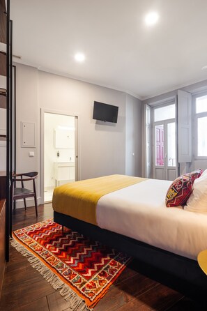 Quarto Duplo Deluxe | Lençóis de algodão egípcio, roupa de alta qualidade 