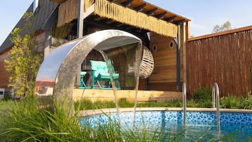 Bungalow, piscina privativa, vista para a montanha | Roupa de alta qualidade