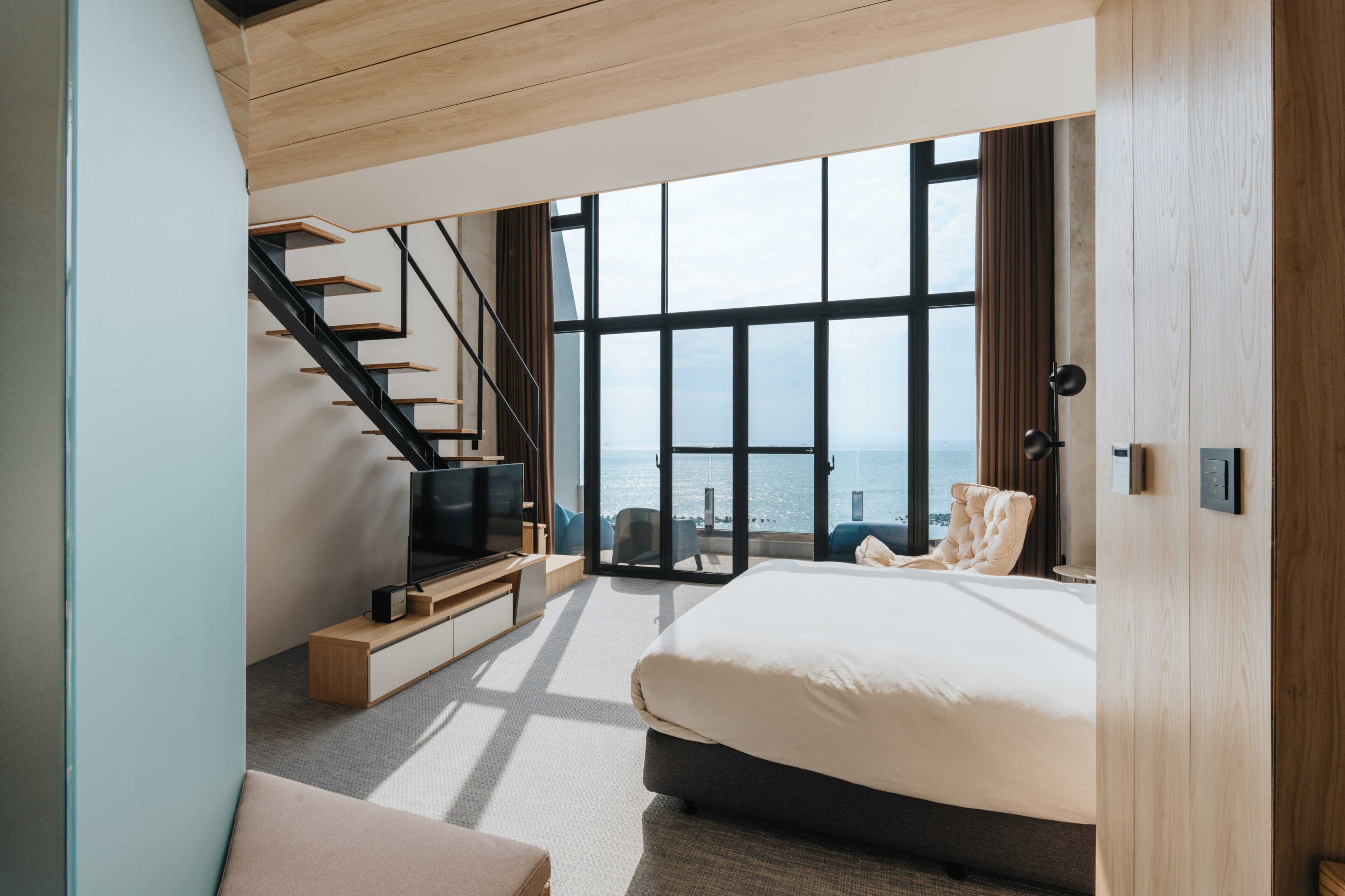 Loft Signature, varanda, vista para o oceano | Edredões de penas, cortinas/cortinados opacos, Wi-fi grátis 