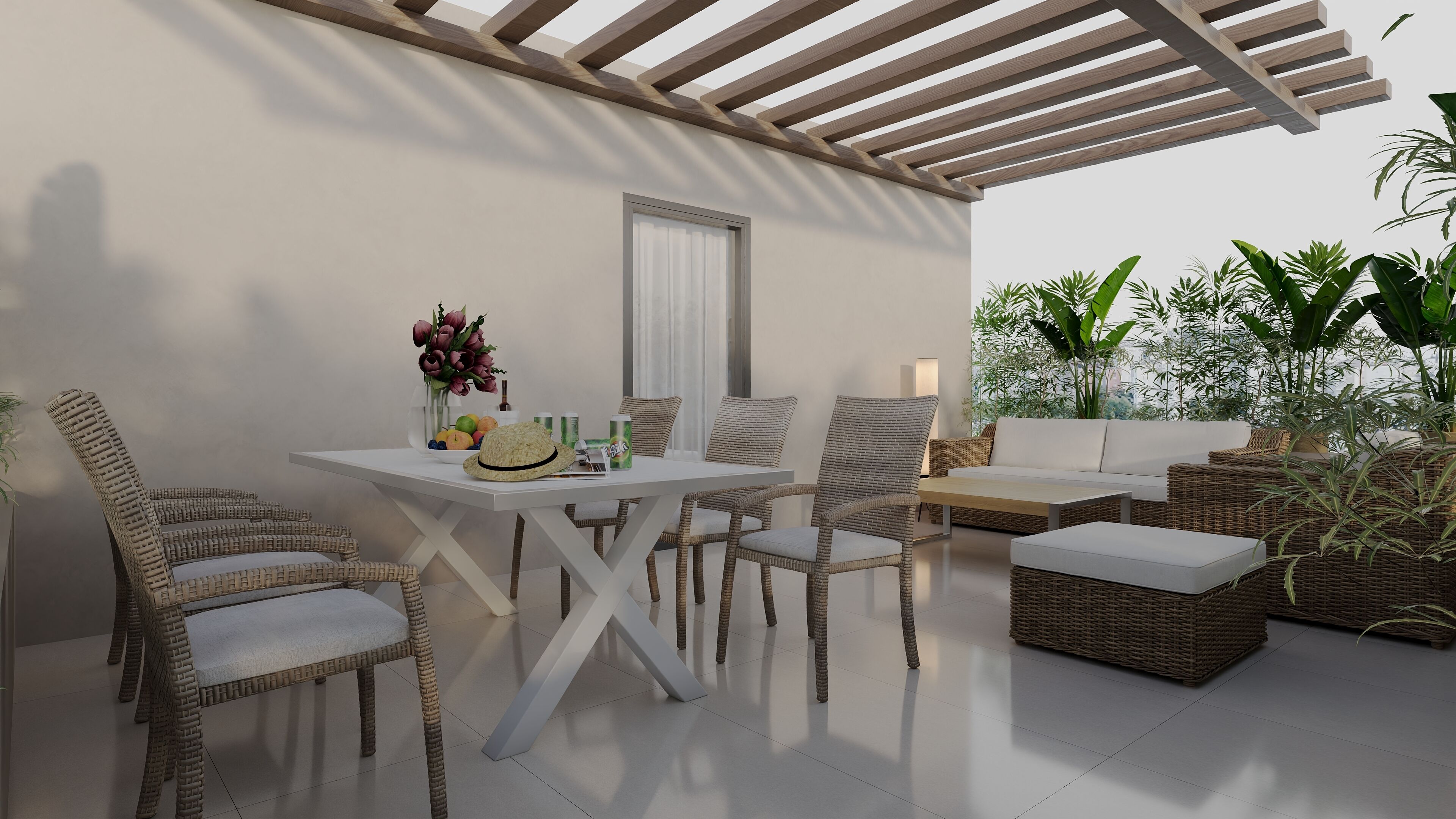 Suíte real, 1 cama King, para fumantes, terraço | Terraço/pátio