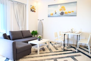 Apartamento luxo | 1 quarto, ferros/tábuas de passar roupa, Wi-Fi de cortesia