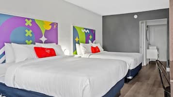 1 quarto, roupa de alta qualidade, camas de colchão pillowtop
