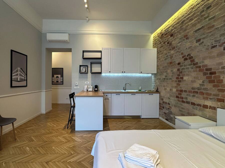 Estúdio conforto | Individualmente decorados, individualmente mobiliados, cortinas blackout