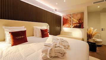 Quarto executivo | 1 quarto, roupas de cama premium, frigobar, cofres nos quartos
