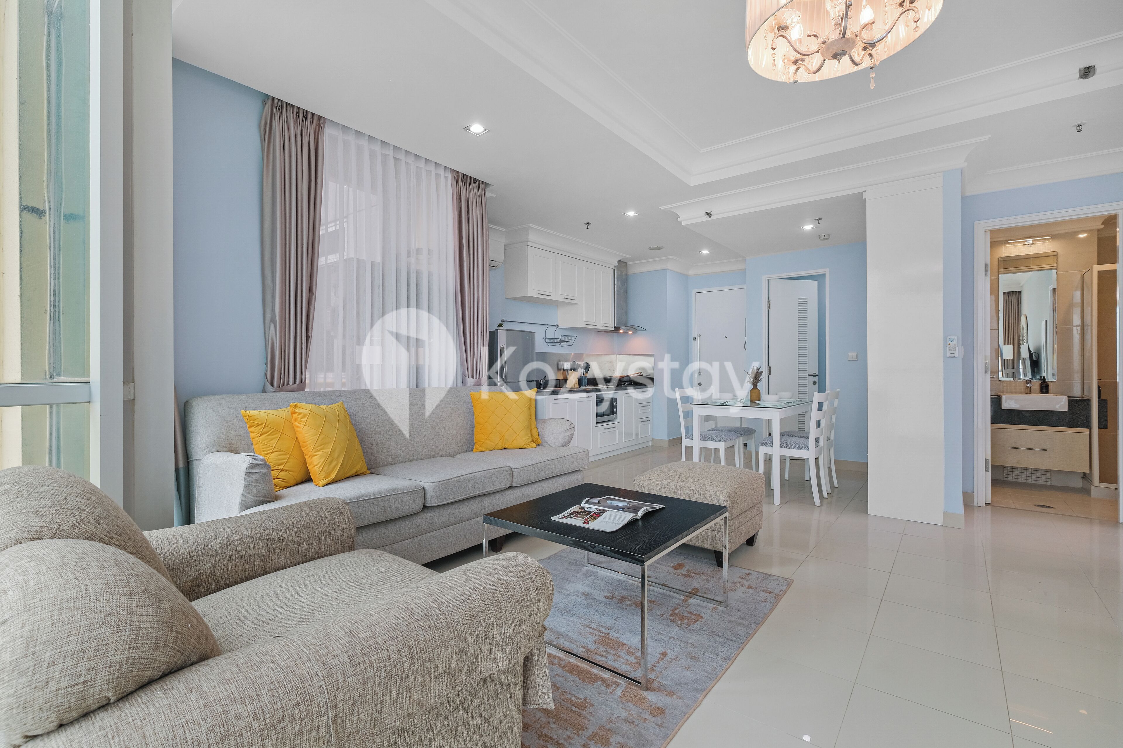 Apartamento, 2 quartos | Sala de estar