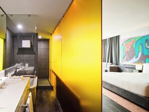 Suite, 1 cama king-size, terraço (Mondrian) | 1 quarto, roupa de alta qualidade, edredões de penas, minibar 