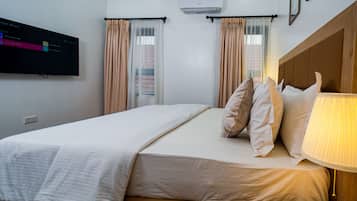 Suíte estúdio premium | Roupas de cama antialérgicas, cofres nos quartos, quartos à prova de som