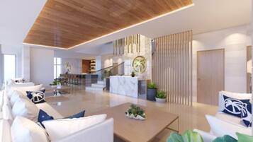 Apartamento, 1 cama king-size e sofá-cama | Sala | Televisor de 30 polegadas com canais digitais