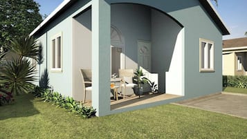 Bungalow, 2 quartos, pátio, vista para a montanha | Exterior