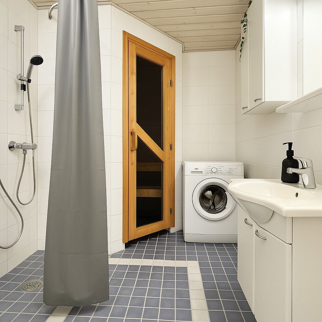 Apartamento Superior | Casa de banho | Um polibã, artigos de higiene pessoal grátis, um secador de cabelo 