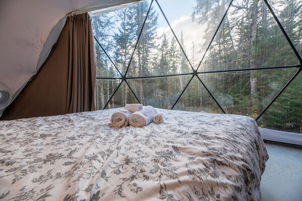 Dôme Le Cardinal | Spa Privé | Foyer & Bbq - Québec