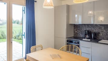 Casa de campo premium, 1 quarto | Cozinha privada | Máquina de café expresso, cadeirão de bebê