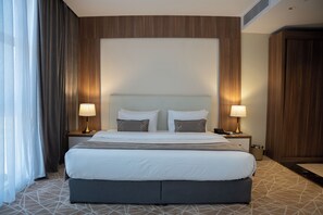 1 quarto, roupas de cama premium, camas Select Comfort, frigobar