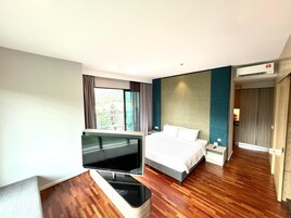 Quarto executivo | Frigobar, cofres nos quartos, escrivaninha