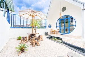 Quarto, mezanino | Terraço/pátio interior