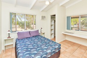 Cabana família, 2 quartos | Roupas de cama premium, ferros/tábuas de passar roupa, berços grátis