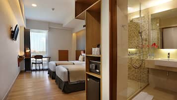 1 quarto, roupas de cama premium, cofres nos quartos, escrivaninha