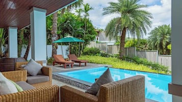 Villa Familiar, 3 quartos, piscina privativa | Terraço/pátio interior