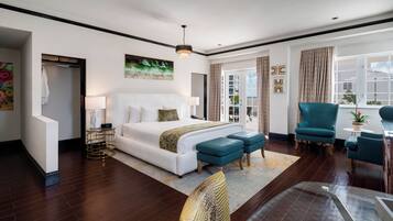 Suíte, 1 quarto, terraço | 1 quarto, roupas de cama de algodão egípcio, roupas de cama premium