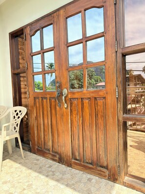 Quarto casal luxo | Terraço/pátio