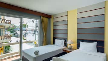 Superior Twin Room with Balcony | Wi-Fi de cortesia, roupa de cama