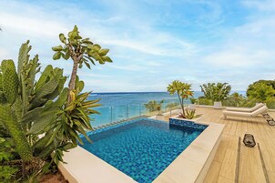 Penthouse de Luxo, 3 quartos, vista para o oceano | Vista para a praia ou o mar