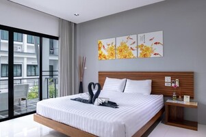 Quarto Duplo Deluxe | Cofre no quarto, secretária, cortinas/cortinados opacos, Wi-fi grátis 