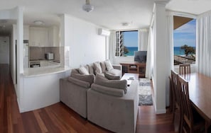 Apartamento premium, 2 quartos, vista para o oceano | Vista do quarto