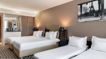 Quarto, 2 camas de solteiro | Roupas de cama premium, camas com colchões pillow-top