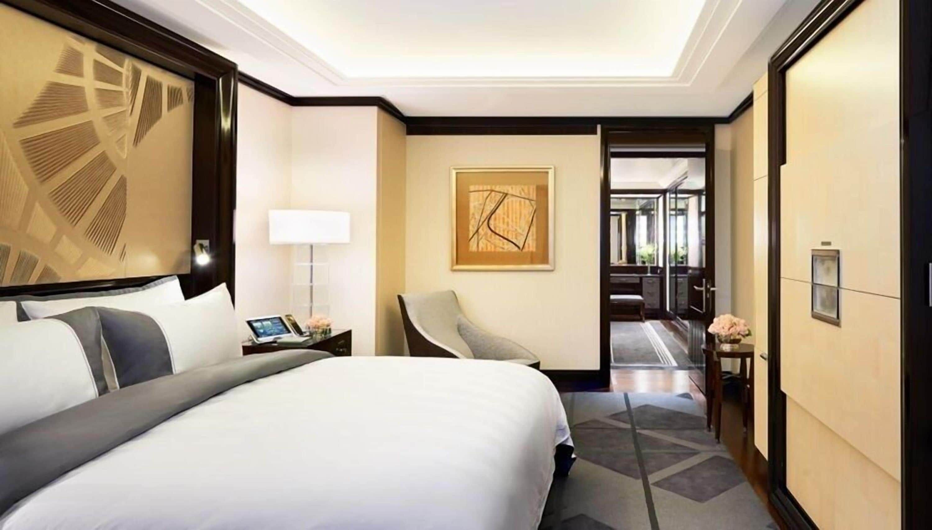 Lençóis de algodão egípcio, roupa de alta qualidade, minibar 