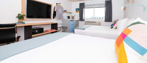 Quarto Duplo Premium | Roupa de alta qualidade, secretária