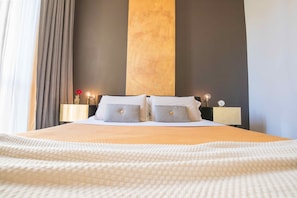 Suite Júnior (Balcony on request) | Lençóis de algodão egípcio, roupa de alta qualidade, edredões de penas 