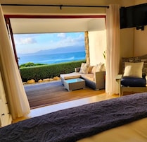 Quarto casal superluxo, 1 cama King, vista para o oceano, de frente para o oceano (Ocean) | Terraço/pátio