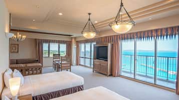 Suite, não fumadores, vista para o oceano | 1 quarto, secretária, cortinas/cortinados opacos