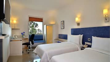 Quarto empresarial | 1 quarto, roupas de cama premium, cofres nos quartos, escrivaninha