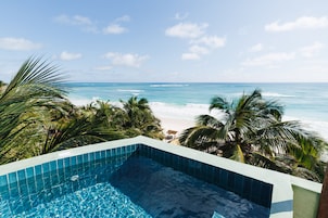 Quarto Deluxe, 1 cama king-size, piscina privativa, vista para o oceano | Vista para a praia ou o mar
