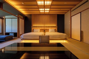 Quarto Tradicional, vista para o rio (JP Western 10 tatami mats Twin Beds) | Edredões de penas, cofre no quarto, Wi-fi grátis 