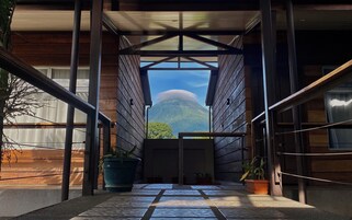 Vista para o campo desde o alojamento