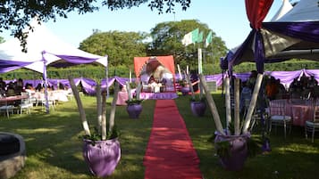 Área externa para casamento