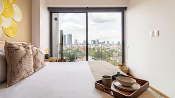 Apartamento superior | 2 quartos, roupas de cama premium, cofres nos quartos
